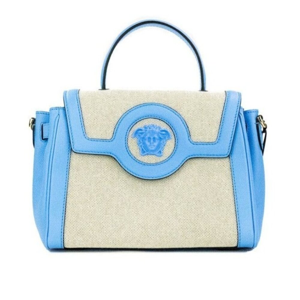 New Versace Small Convertible Shopper Bag Rope Dv Blu… - Gem